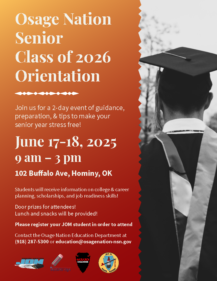 Osage Nation Senior Class of 2026 Orientation | Osage Nation